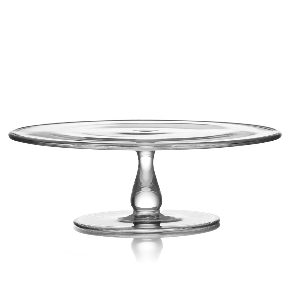Moderne Clear Glass Cake Stand – 11" - Mimi's Party Palace